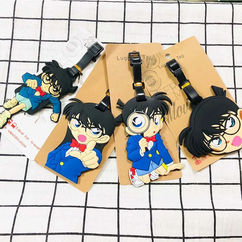 Detective Conan Anime Luggage Tag Pendants Portable Travel Label ...