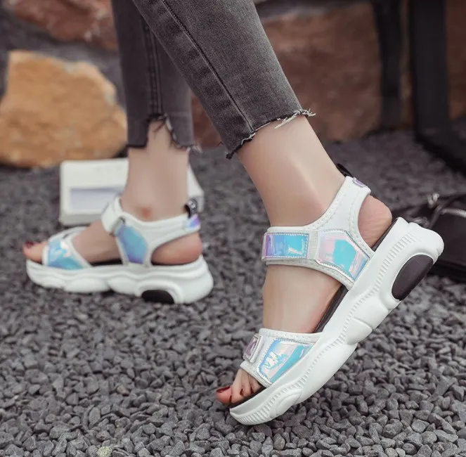 2021 New Sexy Open toed Women Sport Sandals Wedge Hollow Out Women ...