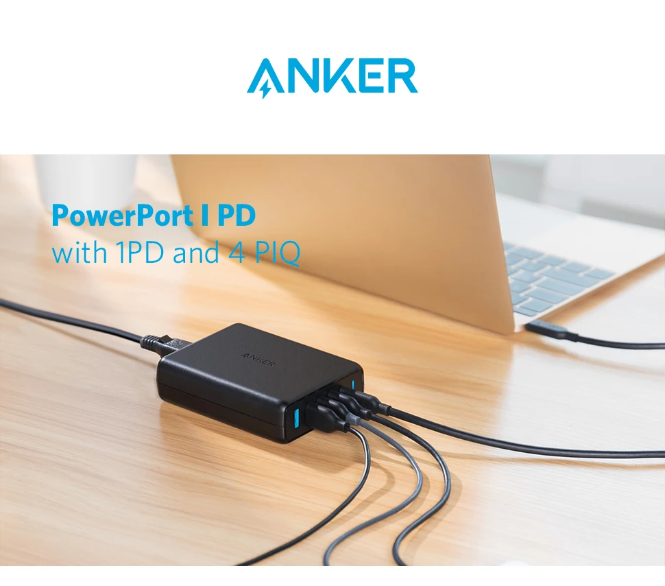 ANKER Anker-cargador de escritorio con 5 puertos usb c premium, 60w, 30w us plugs | falabella.com