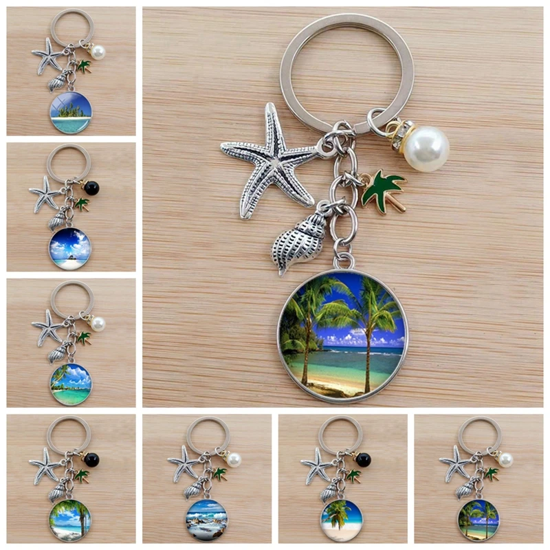 Beautiful Maldives Scenery Keychain Ocean Landscape Charm Keychain ...
