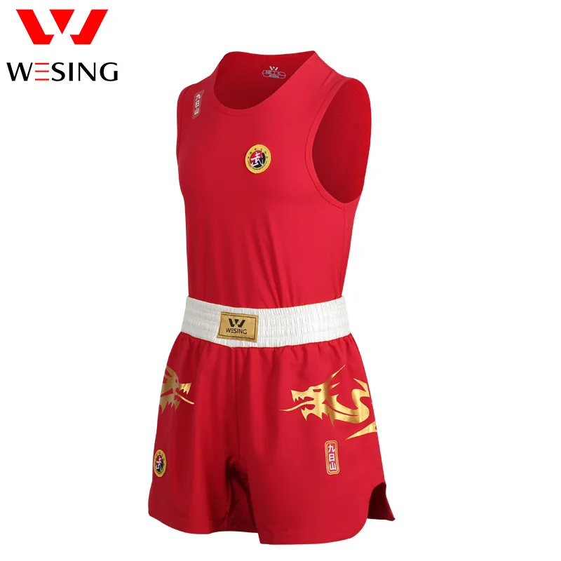 Wesing Wushu Sanda Suit Dragon Print Suit Kickboxing Uniform - Boxing ...