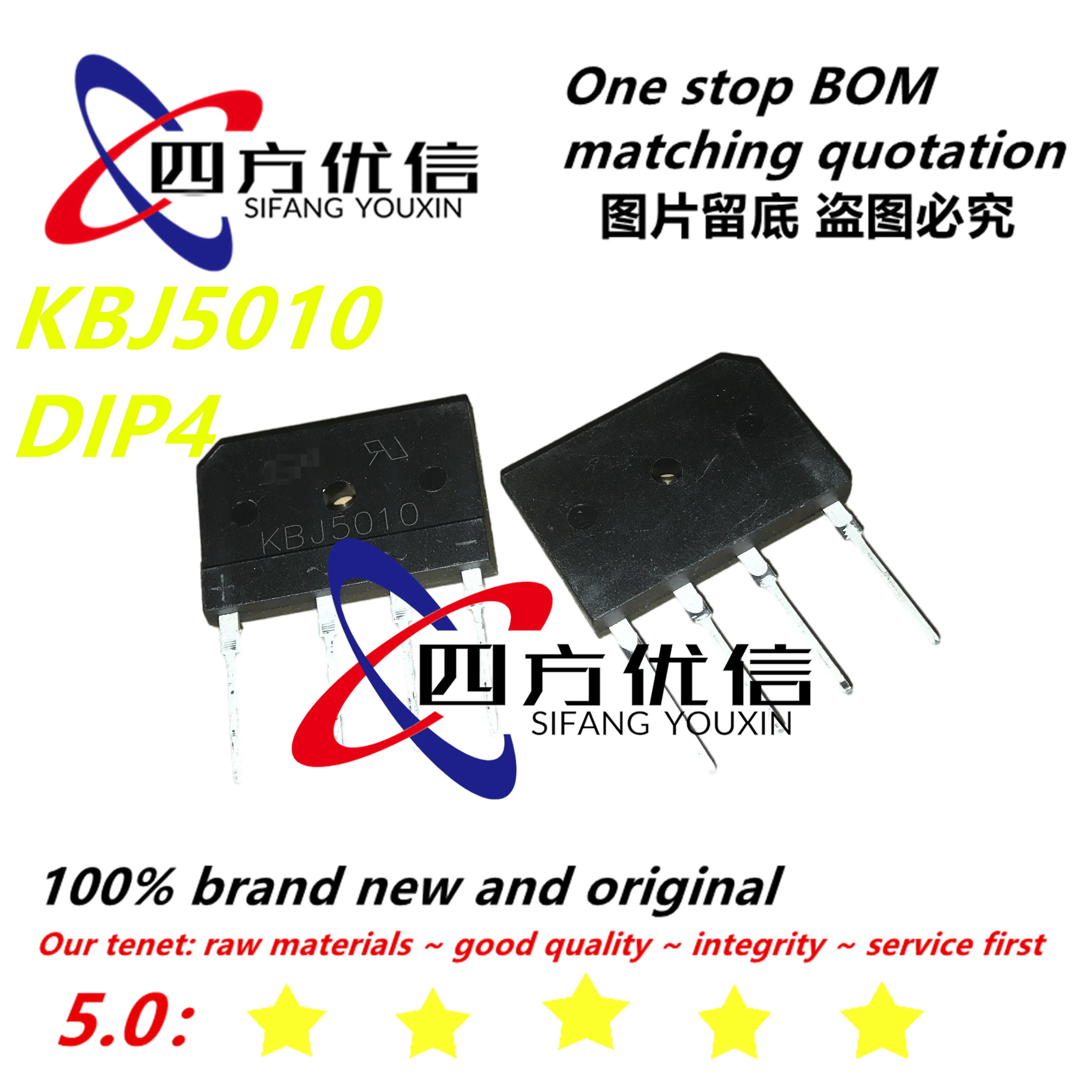 100% new original (10PCS) KBJ5010 DIP4|Semiconductors| - AliExpress