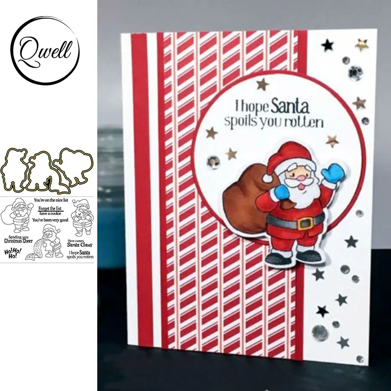 Metal Cutting Dies Scrapbooking | Clear Stamps Santa Claus | Santa ...