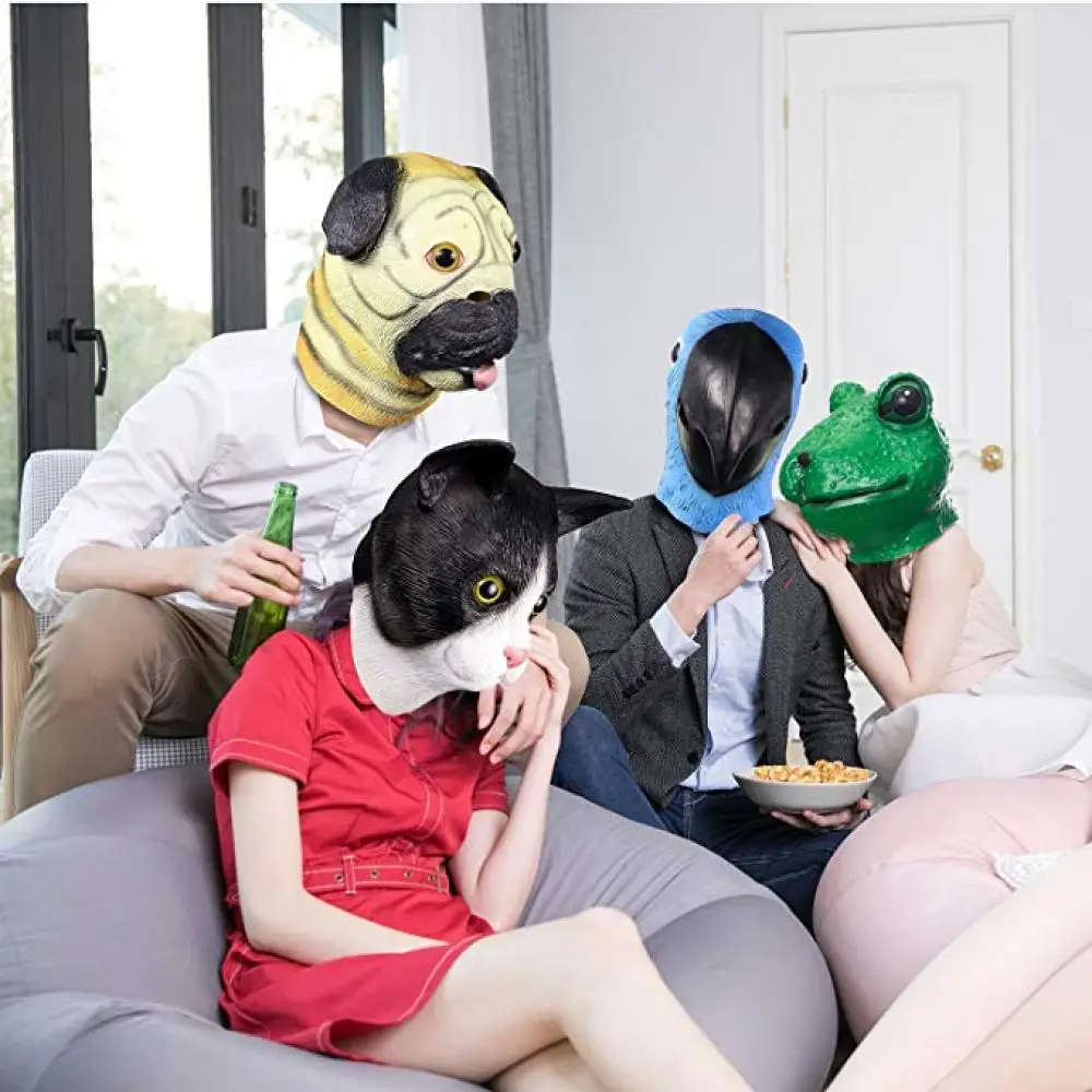 Halloween Frog Head Green Cosplay Mask - AllCosplay.com