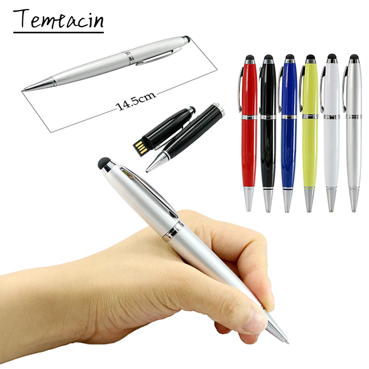 Pen driver esferográfico de metal usb 256, pen drive usb 128 com 2.0 gb ...