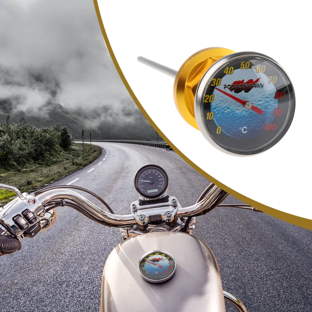 Motorcycle ATV Oil Tank Dipstick With Temp Gauge Meter Measure Fuel ...