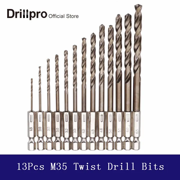 13pcs 1 5mm 6 5mm M35 Cobalt Drill Bit Hss co Twist Drill Bit Set 1 4 13pcs-1-5mm-6-5mm-m35-cobalt-drill-bit-hss-co-twist-drill-bit-set-1-4