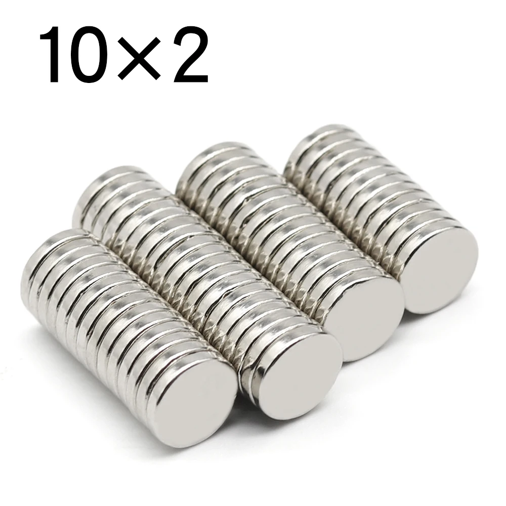 10-20-50-100-200-500-Pcs-10x2-Round-NdFeB-Neodymium-Magnet-N35-Super ...