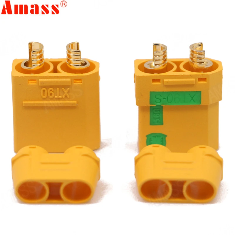 1 / 2 / 5 Pair Amass Xt90s Xt90-s Male Female Bullet Connector Anti Spark For Rc Lipo Battery ...