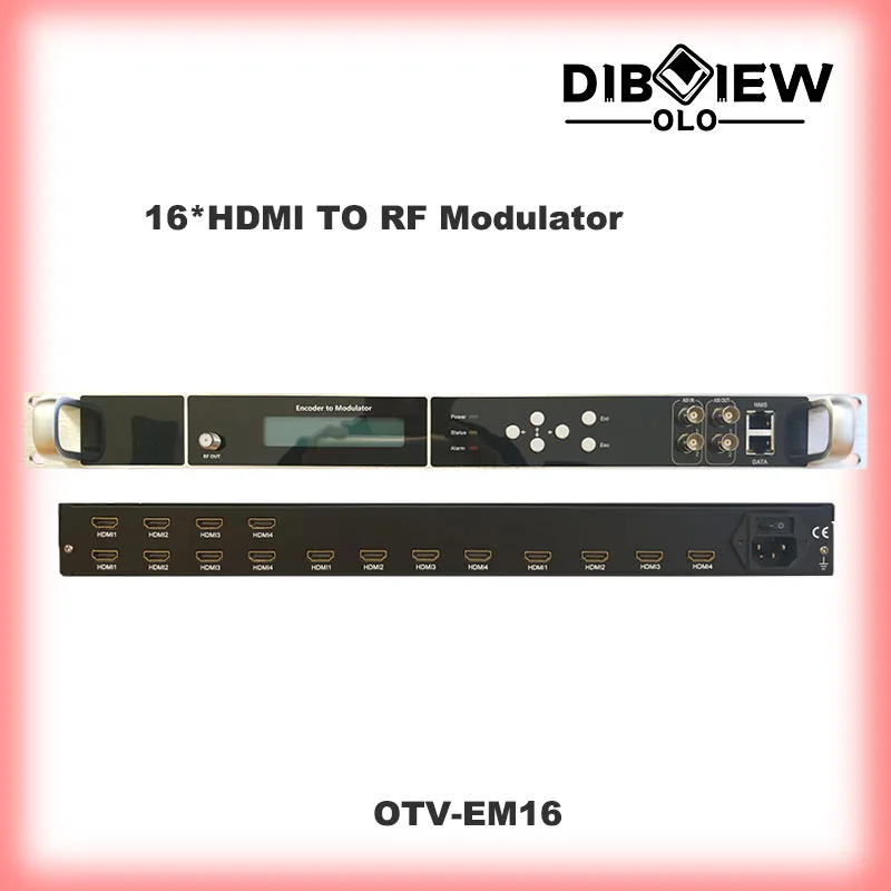 Modulador codificador Compatible con HDMI, OTV EM16, H.264/H.265, 16Chs ...