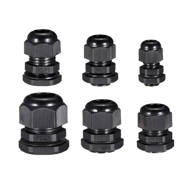 PG19 PG21 PG25 PG29 Waterproof Nylon Cable Gland Joint Adjustable ...