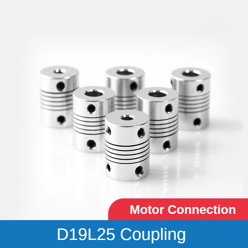 D19l25 Aluminum Z Axis Flexible Coupling 3mm 4mm 5mm 6mm 6.35mm 8mm ...