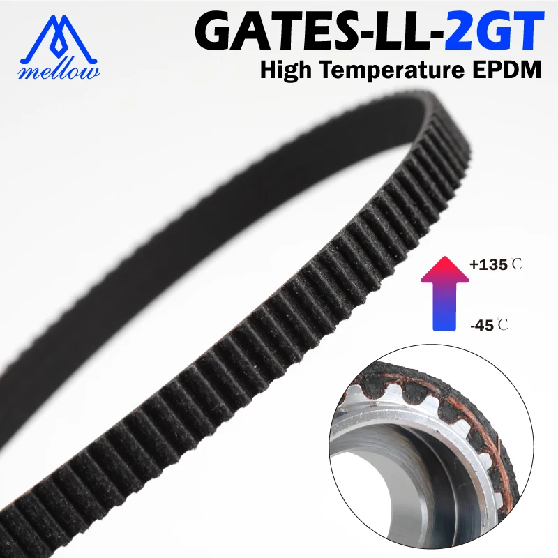 EPDM High Temperature 2GT Gear Synchronous Belt GT2 Width 6MM 9MM 10MM ...