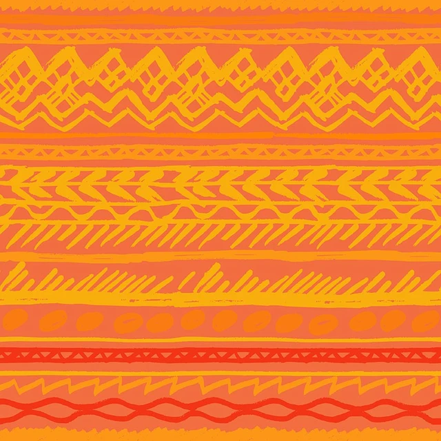 Orange Aztec Pattern Background