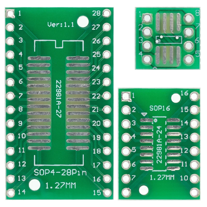 10pcs-PCB-Board-Kit-SMD-Turn-To-DIP-Adapter-Converter-Plate-SOP-MSOP ...