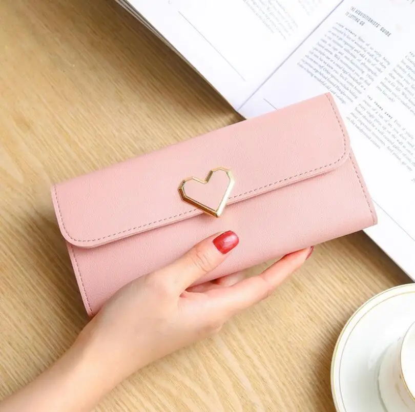 Cartera larga con hebilla y varias posiciones para mujer, cartera Lisa ...