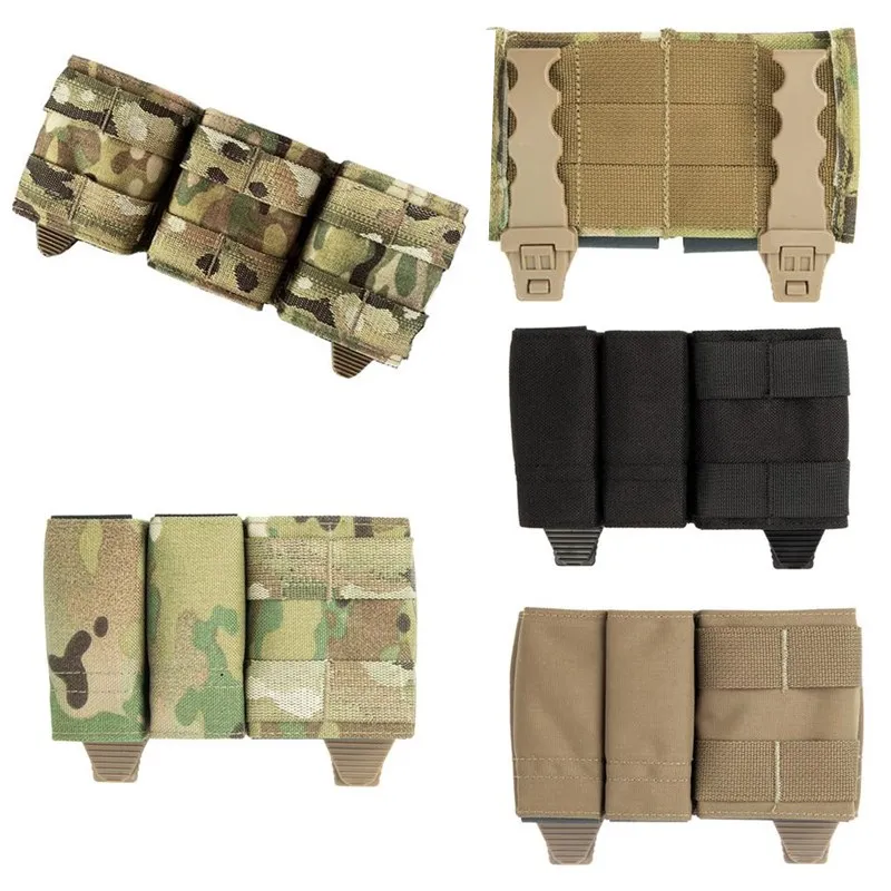 Tactical Vest Triple Magazine Pouch 5.56 + 5.56 + 5.56 System Magazine ...