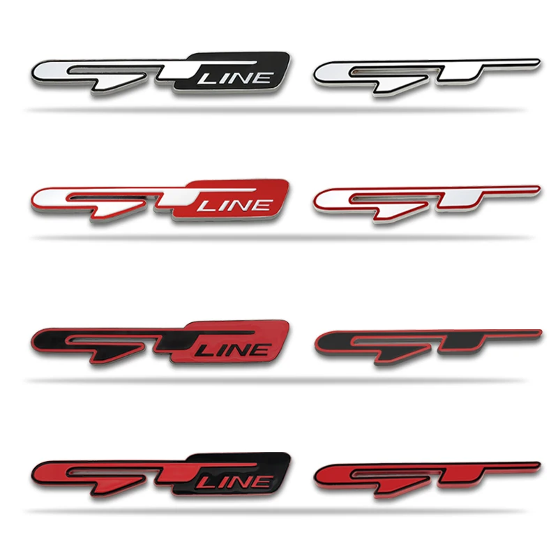 3D Car Sticker GT LINE Logo Metal Emblem Badge Decals For Kia Sportage ...
