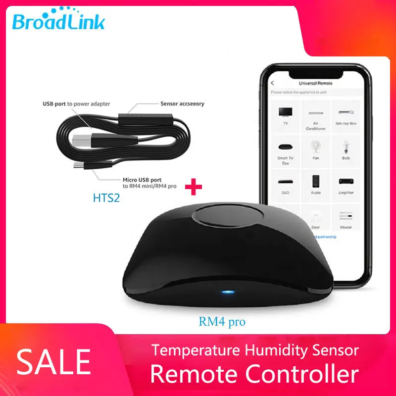 Broadlink Rm4 Pro + Hts2 Version Wireless Universal Remote Hub With ...