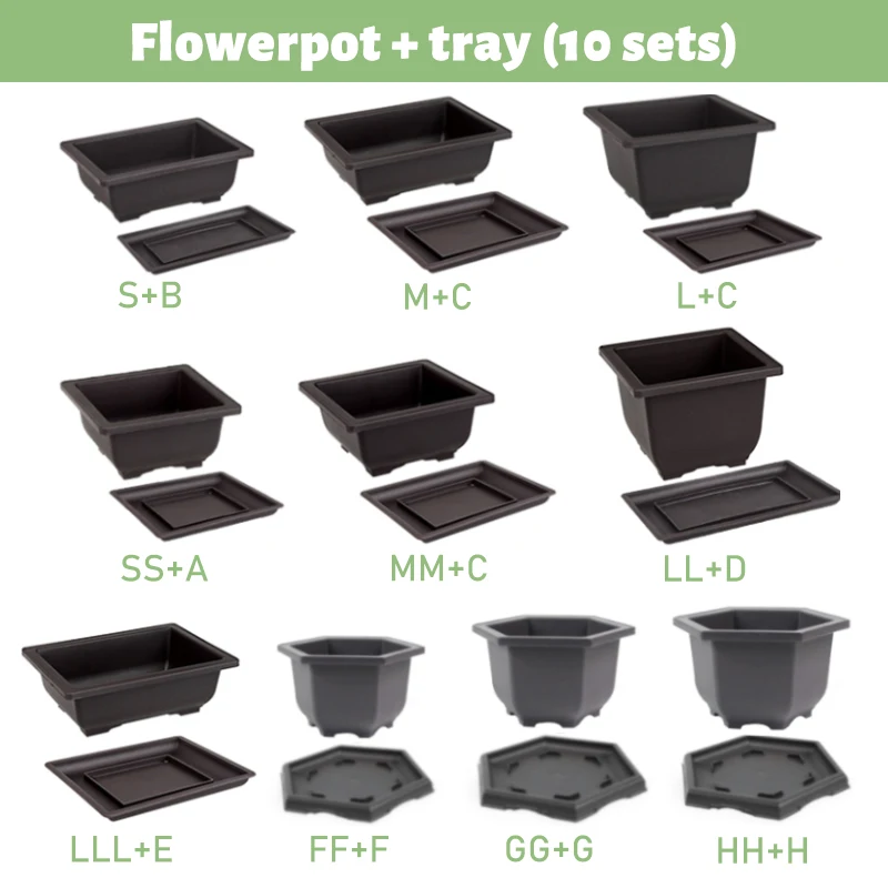POT DE GERMINATION,M x Tray C--1 ensemble de Pots de fleurs + plateau ...