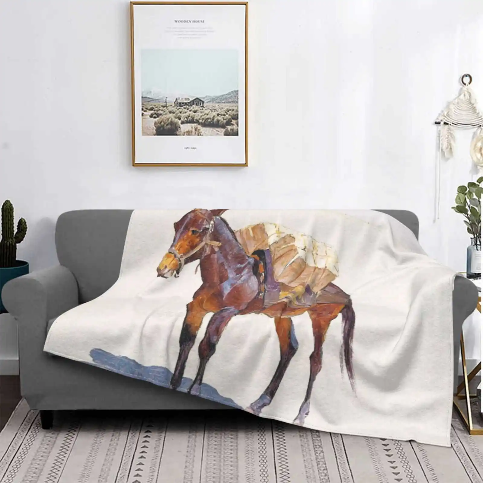 Frederic-Remington-Untitled-Pack-Mule-Study-New-Arrival-Fashion-Leisure ...