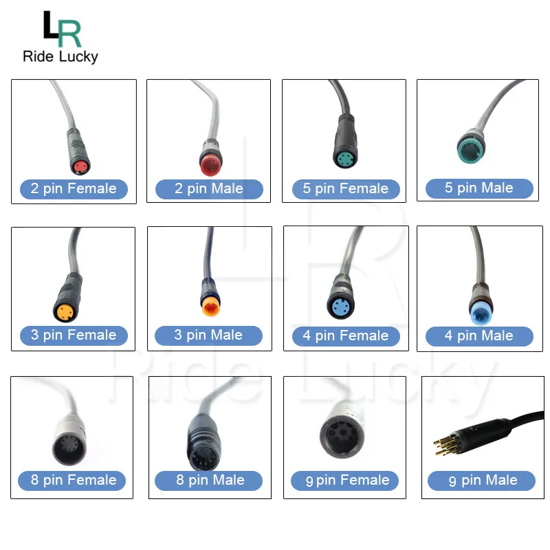 Electrical-Julet-Mini-2-3-4-5-8-9-Pin-Waterproof-Cable-Connector-Ebike ...