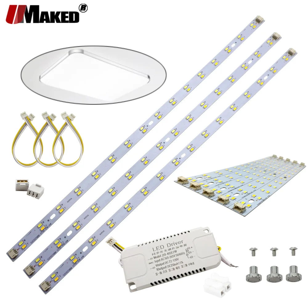 LED-PCB-Kits-24-36-48-64-80W-Bar-Strip-SMD5730-Aluminum-Lamp-Plate-220V ...