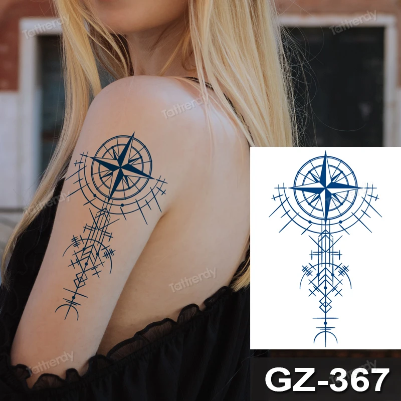 Compass Tattoo Back