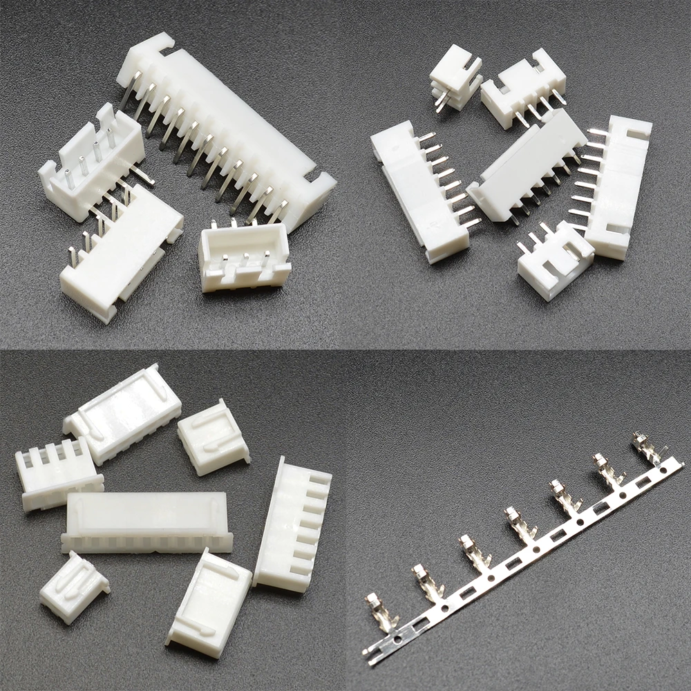 50pcs/lot XH2.54 male right angle material Connector Leads pin Header 2.54mm XH AW 2P 3P 4P 5P ...