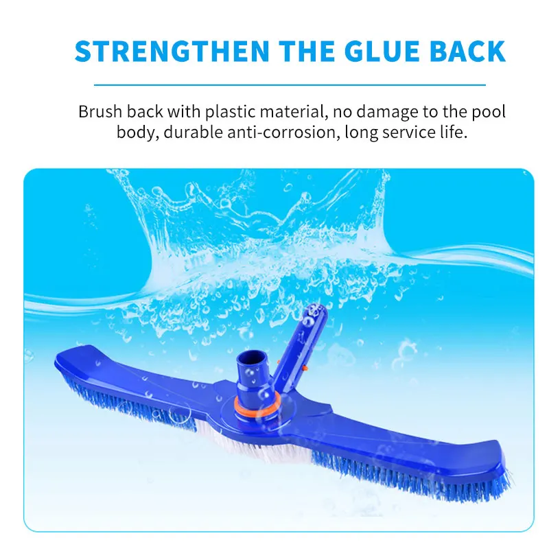 1pcs Swimming Pool Vacuum Flexible Durable Pool Brush Head Handle ...