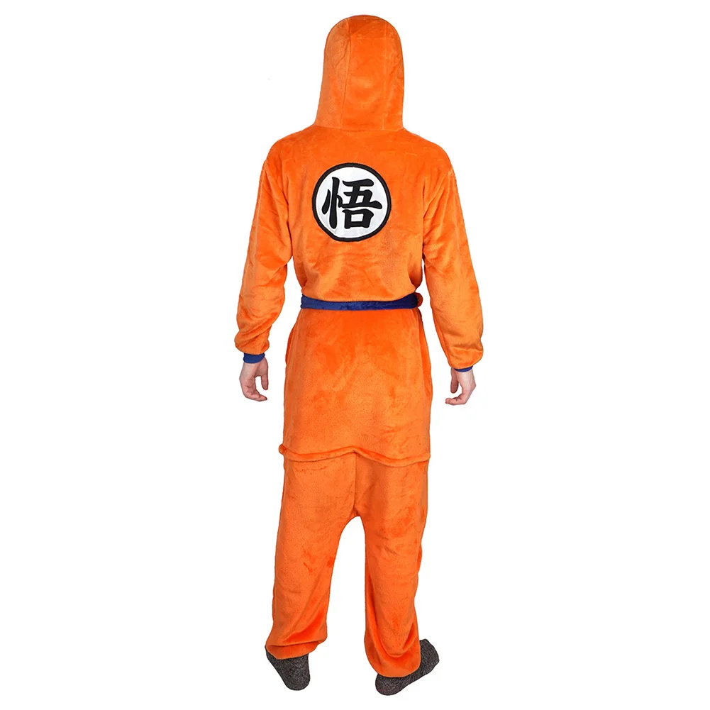 Anime Dragon Ball Son Goku Hooded Nightgown With Robe Cosplay Costume ...