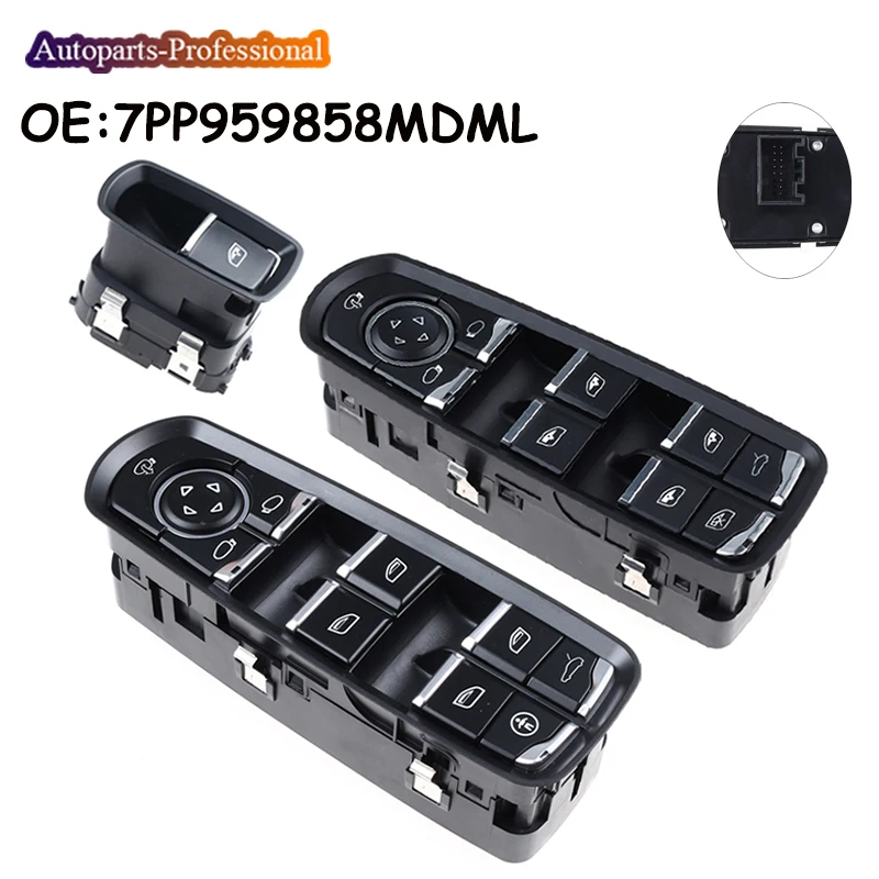 New 7PP959855C 7PP959858RDML 7PP959858MDML Power Window Switch For ...