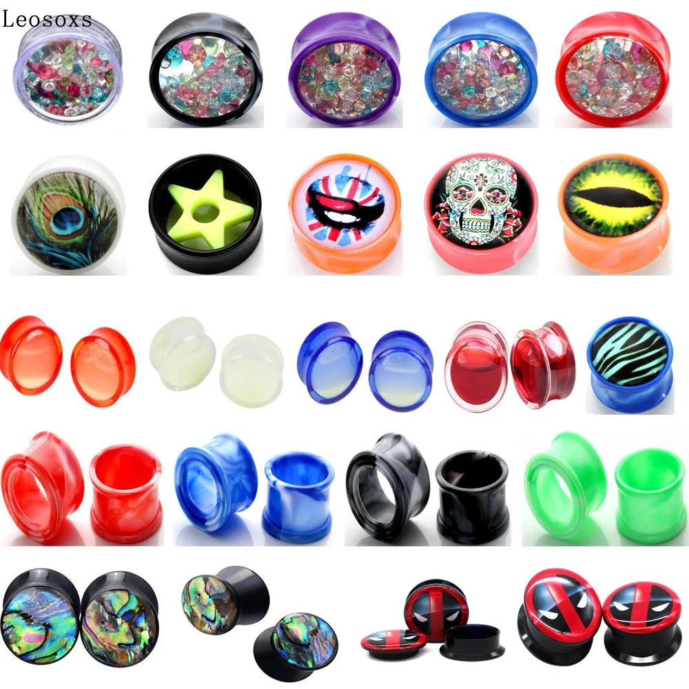 Leosoxs-2pc-Acrylic-Ear-Plugs-and-Tunnels-Piercing-Expander-6-26mm ...