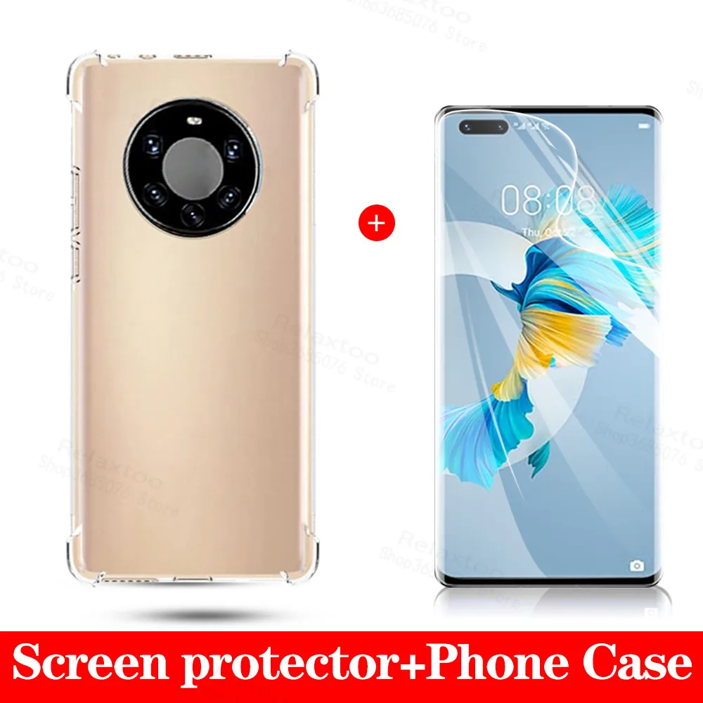 Transparent Case For Huawei Mate 40 Pro Plus Cases Protective Glass ...