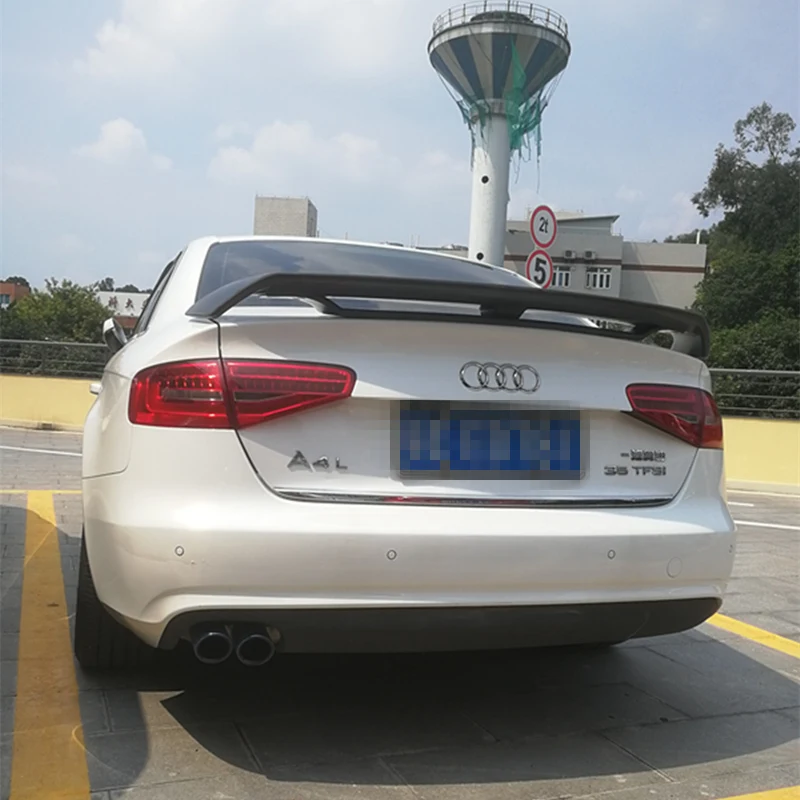 For Audi A4 A4l S4 Spoiler Abs Material Car Rear Wing Primer Color Rear Spoiler For Audi B8 B9 ...