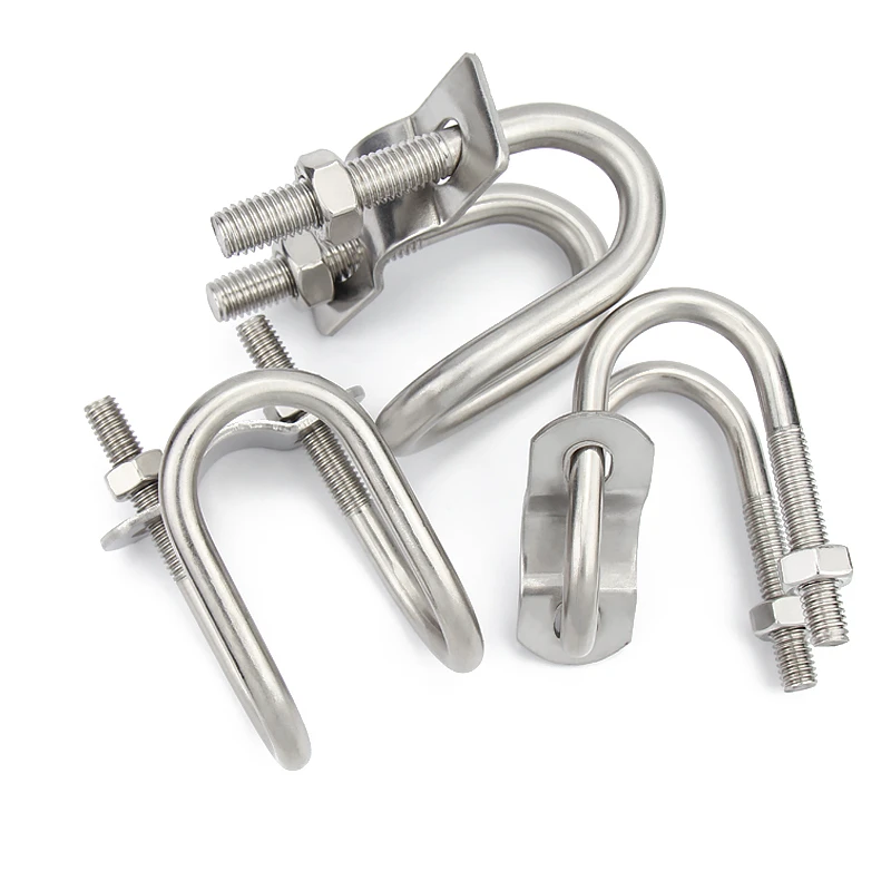 304 Stainless Steel Double U-shaped Clamp U-shaped Screw Cross U-shaped ...