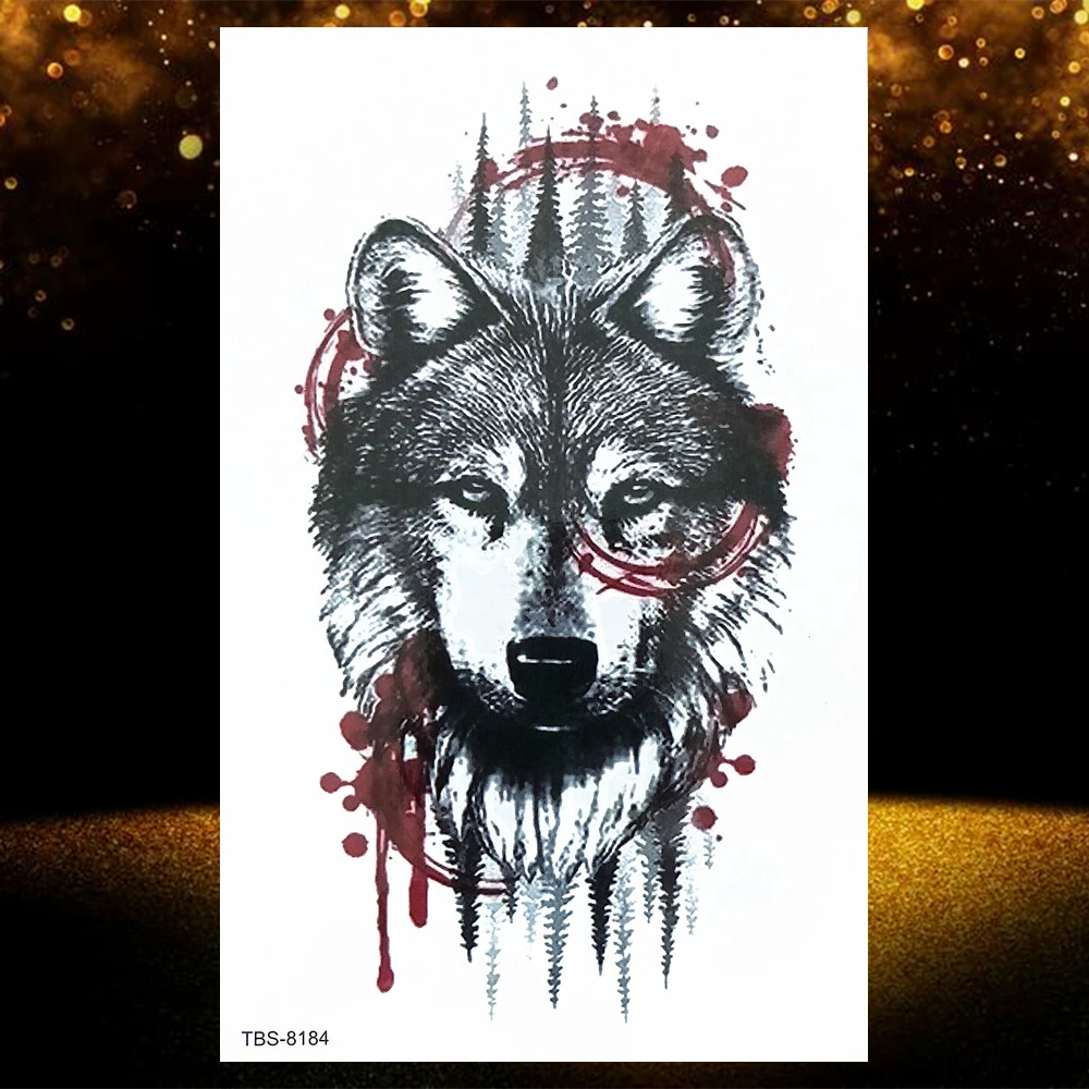 Black Alpha Wolf Tattoo