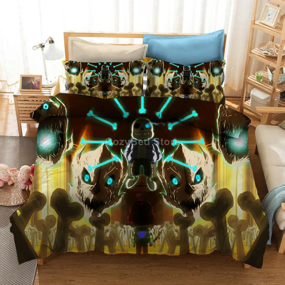Undertale Game Bedding Set Cartoon Duvet Cover Sets Bed - Rishima.store