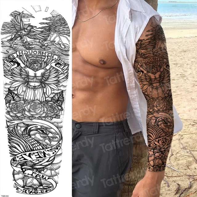 Angel Stabbing Demon Tattoo