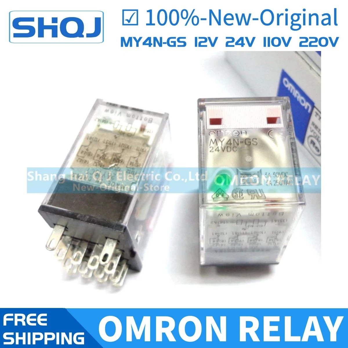 5pcs Omron Relay My4n-gs 24vdc My4n-gs 24vac My4n-gs 110/120vac My4n-gs 220/240vac 100%-new ...