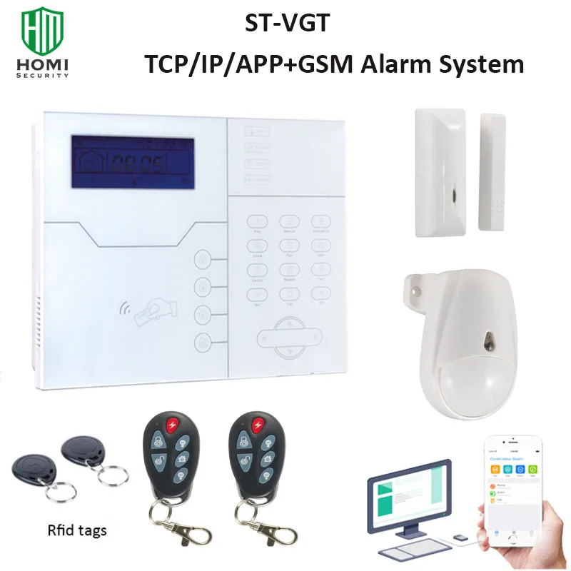 Focus ST-VGT English/French Intruder Security System LAN GSM APP Home ...