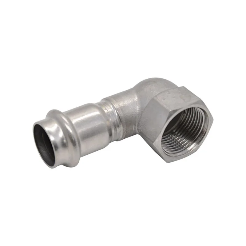 Water SUS 304 pipe joint press fit fittings short female adapter L DN15 ...