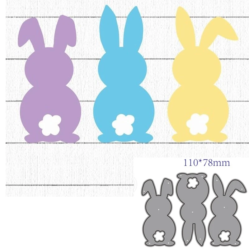 Metal Cutting Dies Cut Die Mold Easter Rabbit Decoration Scrapbook ...