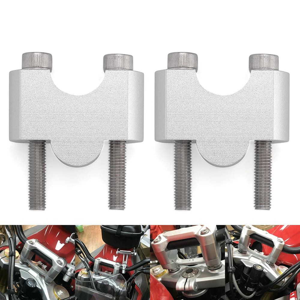 Motorcycle-Handlebar-Riser-Bar-Clamps-30mm-Handle-Risers-Height-up ...