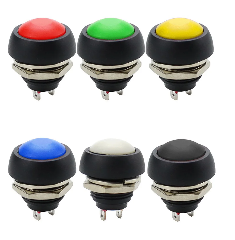 1Pcs-2Pin-Mini-Switch-12mm-1A-waterproof-switch-pbs33b-12v-momentary ...