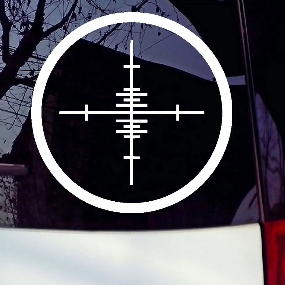 Crosshairs Scope window Decal Gun Sight Vinyl Window Laptop Tablet ...