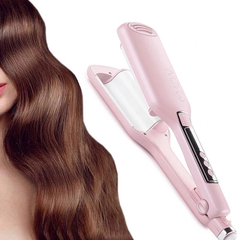 Professional Big Wave Electric Hair Curling Irons 2 Barrel Wave Curlers ...