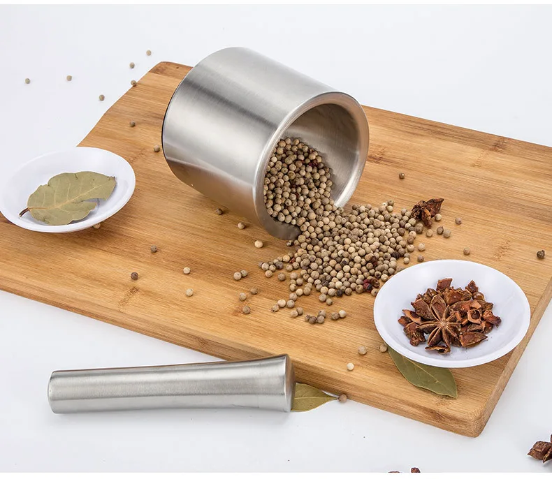 304-Stainless-Steel-Garlic-Pounder-Household-Hand-Grinder-Herbal ...