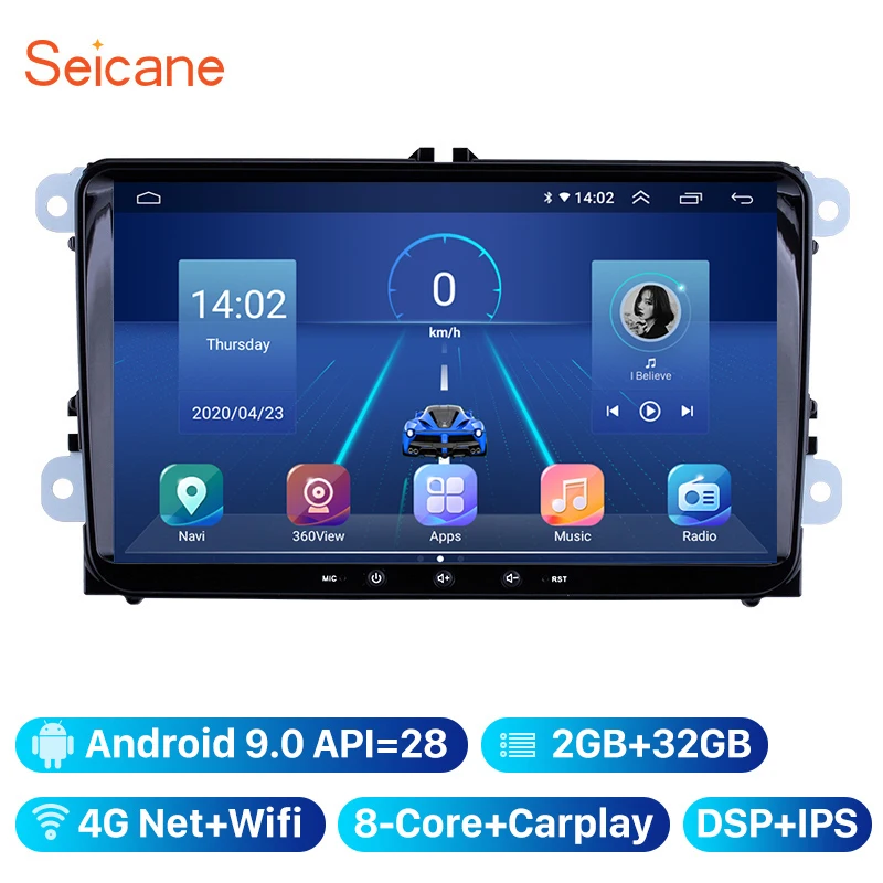 Seicane Android 9.0 Dsp Ips 2gb 8-core 9" Car Radio Gps Headunit Player ...