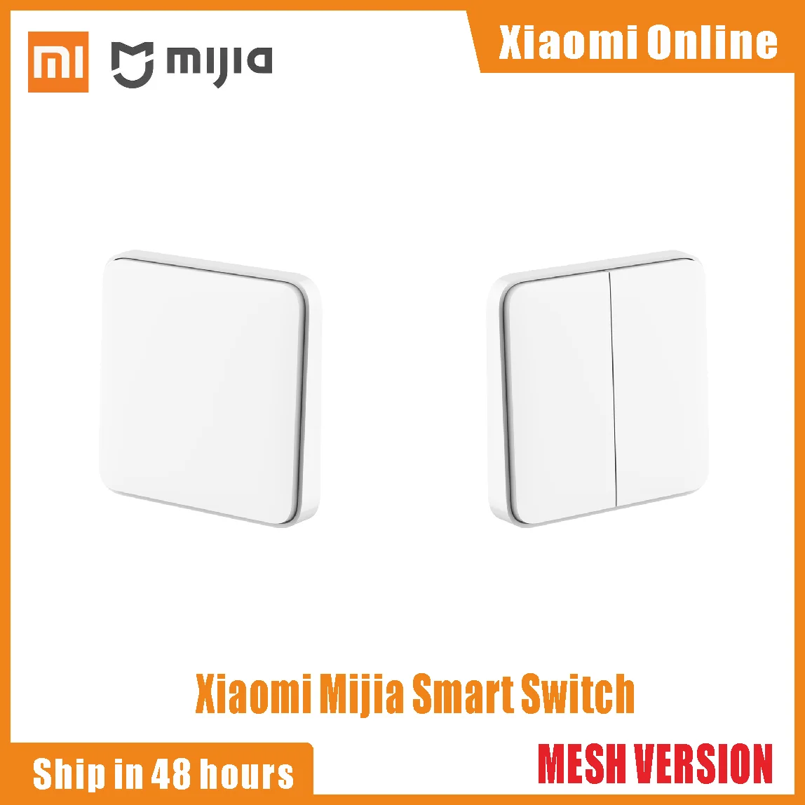 2020 Newest Xiaomi Mijia Smart Wall Switch Live Line Version Wall ...